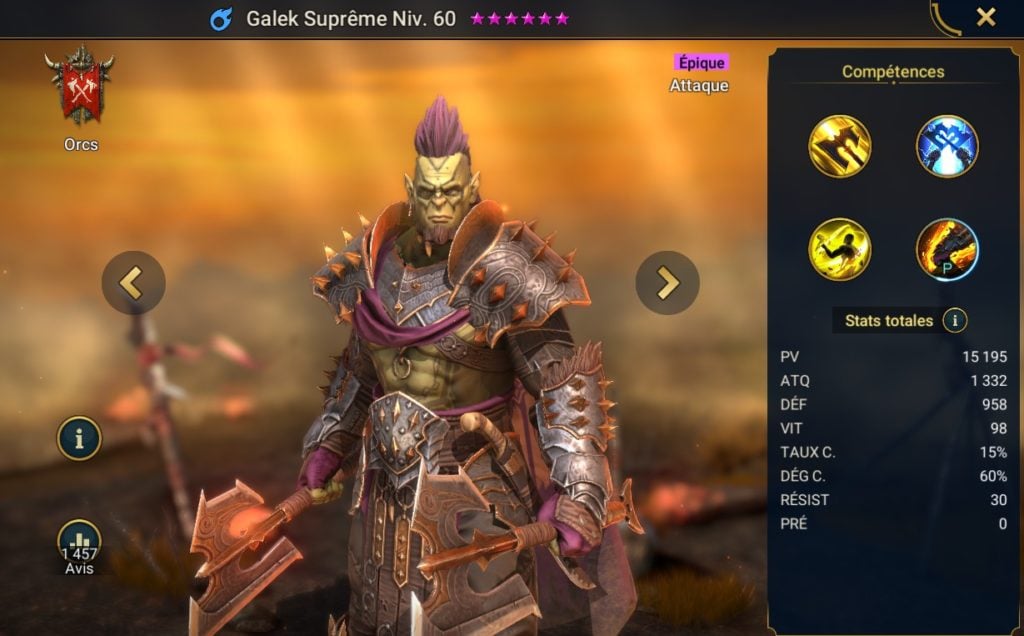 Guide on Galek Supreme equipment and mastery - Alucare