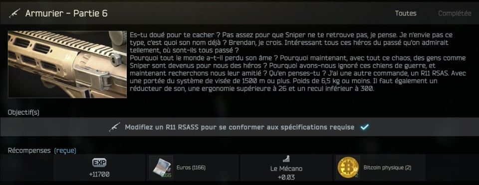 Tarkov Quests: Armorer - Part 6 - Alucare