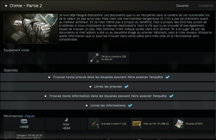 Tarkov Quests: Chemistry - Part 2 - Alucare