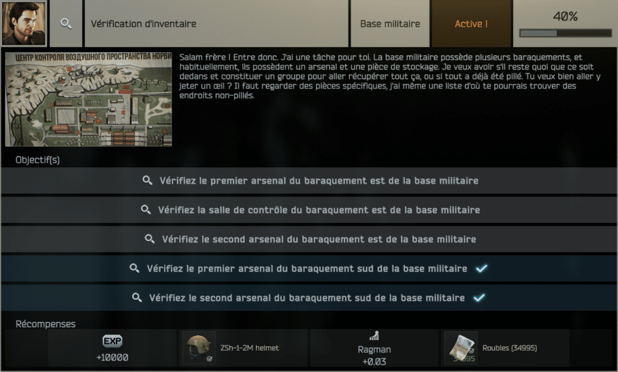 Tarkov Quest: Inventory Check - Alucare