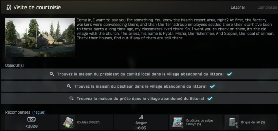 Tarkov Quests: Courtesy Visit - Alucare