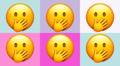 🤭 Bedeutung: Was bedeutet das Emoji Gesicht mit einer Hand vor dem Mund ...