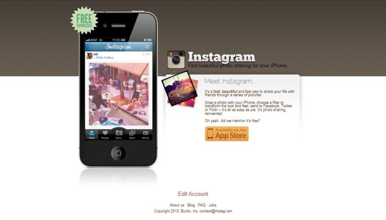 Date de création d’Instagram ? [Évolution du site en image]