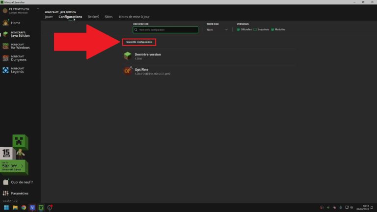 Comment changer de version Minecraft ? [Tutoriel]