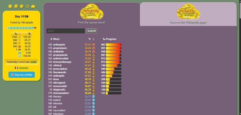 Cemantle indice mot du jour : aide et solution - 👇Alucare