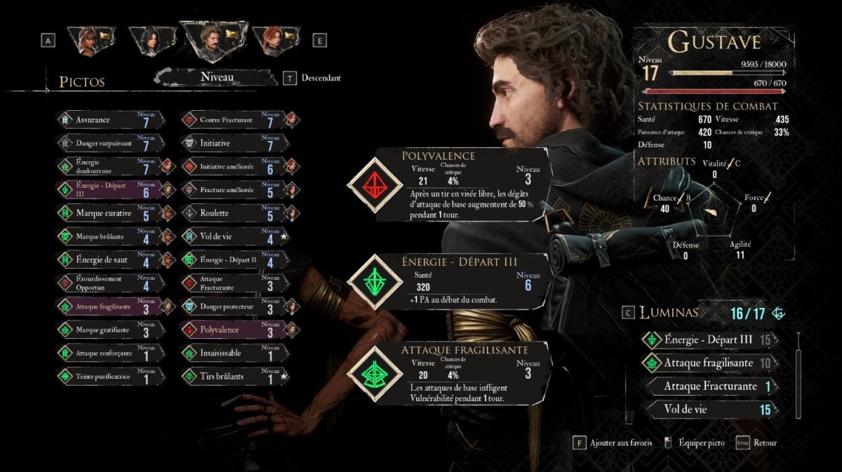 Clair Obscur: Expedition 33 : Gustave [Guide du personnage]